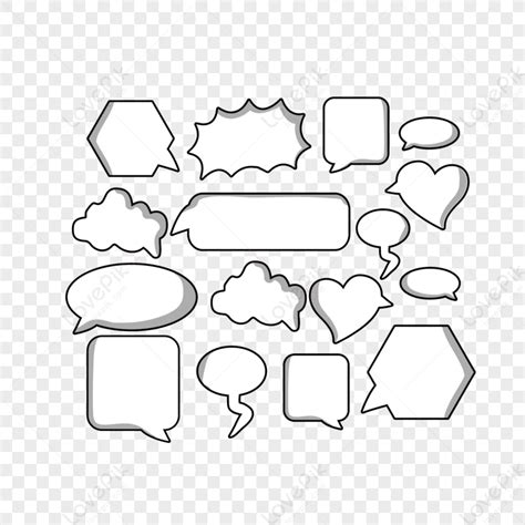 만화 대화거품하얀연설 Png 일러스트 무료 다운로드 Lovepik