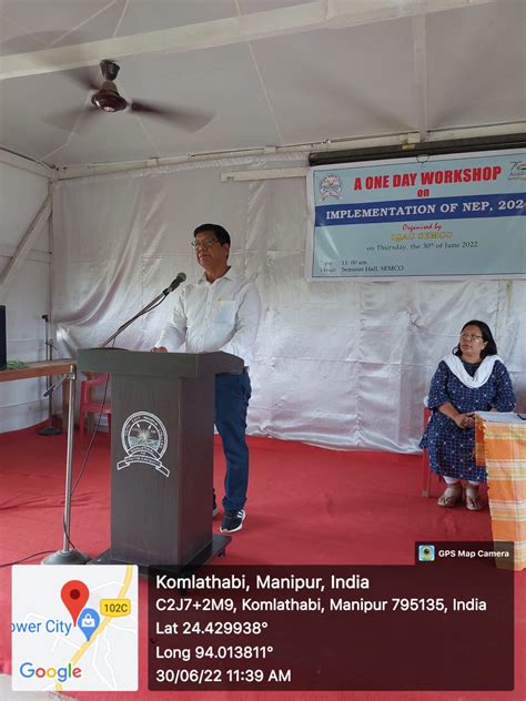 One Day Workshop On Implementation Of Nep 2020 South East Manipur