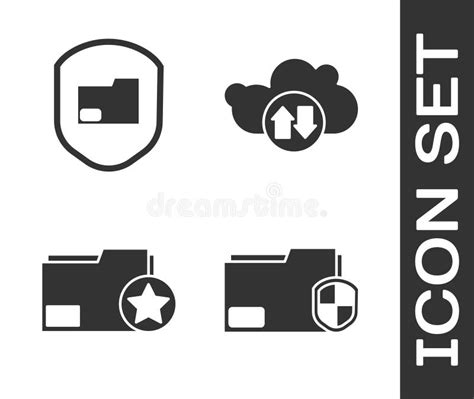 Set Document Folder Protection Document Folder Protection Document Folder With Star And Cloud