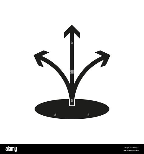 three way arrow symbol multiple direction choice path selection