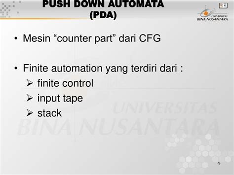 PPT Pertemuan 13 PUSH DOWN AUTOMATA PDA PowerPoint Presentation Free Download ID 3616939