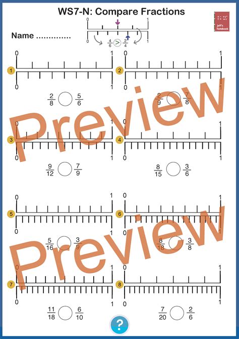 Compare Fractions With Different Numerators And Denominators Teaching Resources