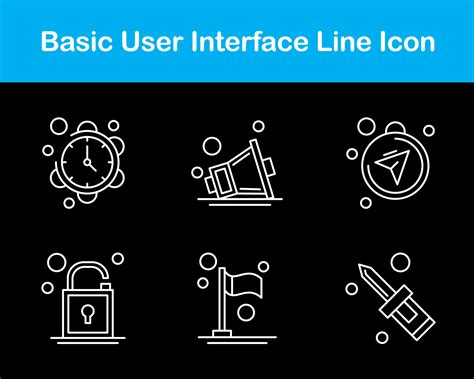 Basic User Interface Vector Icon Set 20651456 Vector Art At Vecteezy