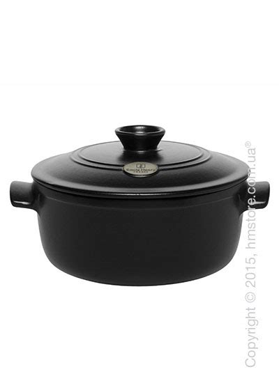 Кастрюля керамическая Emile Henry Cookware Flame 4 л, Black