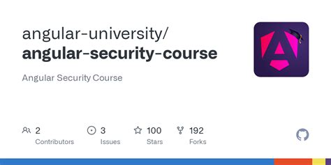 GitHub Angular University Angular Security Course Angular Security Course