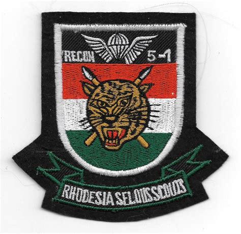 Selous Scouts Rhodesian Army Special Forces Patch Color On Felt