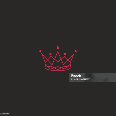 실루엣 왕관 아이콘 보석 엠 블 럼 공주 티아라 교차로 핑크 라인 세련 된 로얄 디자인 요소 왕관에 대한 스톡 벡터 아트 및 기타 이미지 Istock