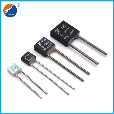 Square Resistor Type Plastic Radial Lead Wire Thermal Fuse Thermal Fuse And Thermal Cutoff