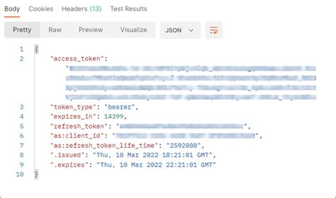 generating credentials with postman
