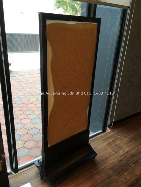 Standee Lightbox Visual Size 600mm X 1200mm Brass Signage Ampang