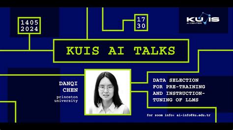 Danqi Chen Data Selection For Pre Training And Instruction Tuning Of Llms Youtube