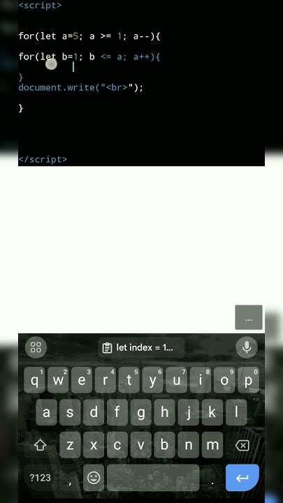 Loop Pattern Javascript Js Shortzed Code Programming Loop Youtube