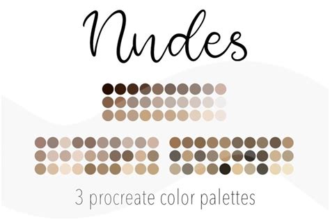 Nudes 3 Color Palettes For Procreate 90 Color 1109268