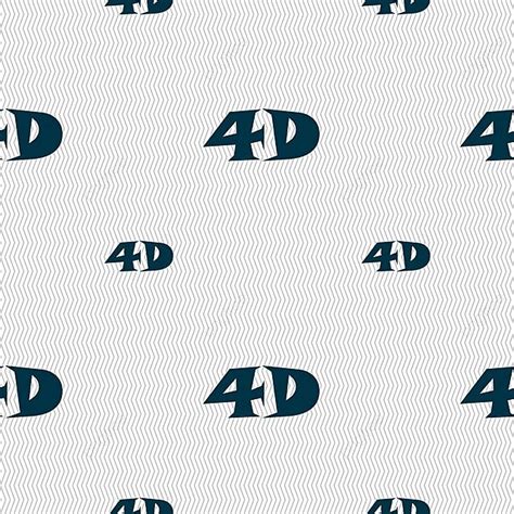 Symbol Of 4d Technology Geometric Pattern With Seamless Texture And