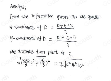 Solved Refer To Figure 2 The X Coordinate Of D Is The Mean Of The X
