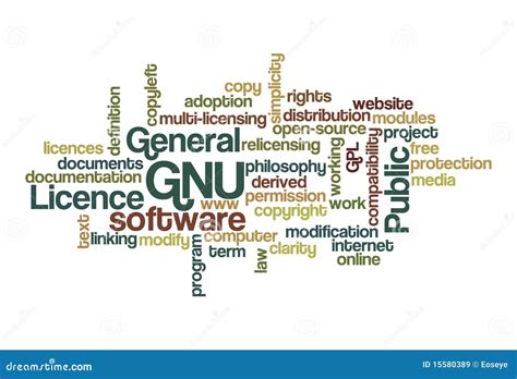 Gnu General Public Licence Word Cloud Stock Illustration Illustration Of Copy Copyright