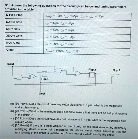 Q1 Answer The Following Questions For The Circuit Given Below And
