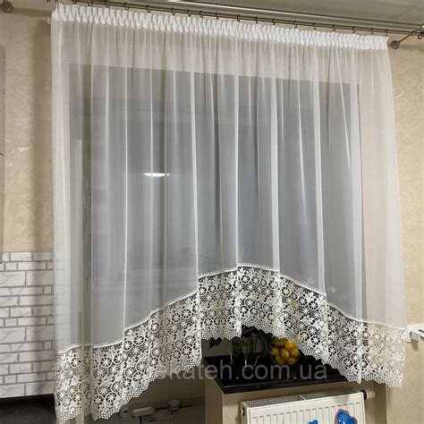 Купити Тюль арка для кухні Красива тюль в кухню Коротка тюлі для