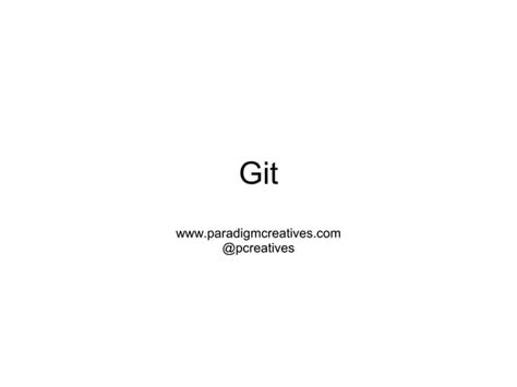 Learn Git Basics Ppt