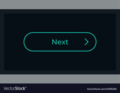 Hover Next Step Button Ui Element Template Vector Image