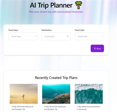 Buildai Trip Planner Future Ai Toolbox