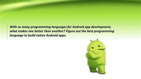 ppt top programming languages to develop native android apps
