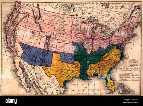 Map Civil War 1864 Nmap Of The United States Showing The Territory In