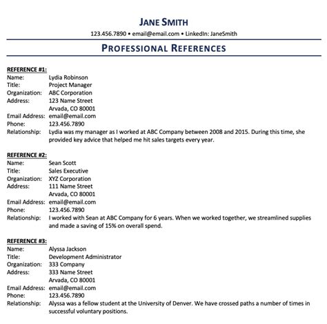 Personal References On Resume Sample Resume Example Gallery Hot Sex