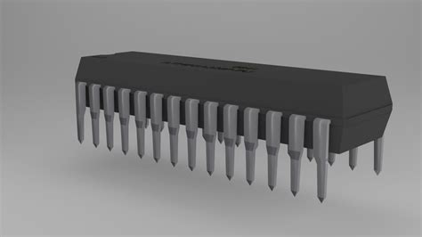 Free Atmega Atmel Microcontroller D Model