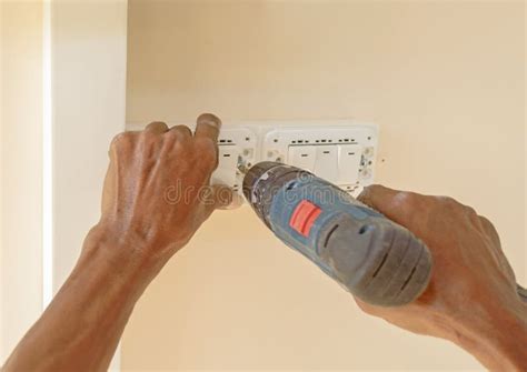Installing Light Switch Stock Photo Image Of Room Decor