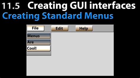 Autoit Scripting Tutorial 115 The Gui Creating Standard Menu Bars Youtube