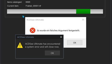 acdsee has encountered a system error and will now close acd