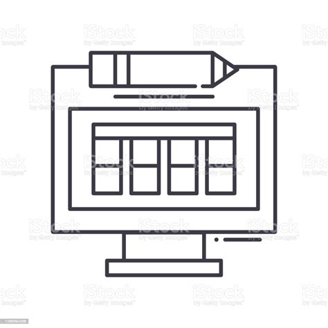프로덕션 세들 아이콘 선형 절연 일러스트레이션 씬 라인 벡터 웹 디자인 사인 흰색 배경에 편집 가능한 스트로크가 있는 개요 개념