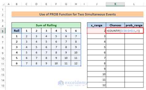 how to use prob function in excel 3 examples exceldemy