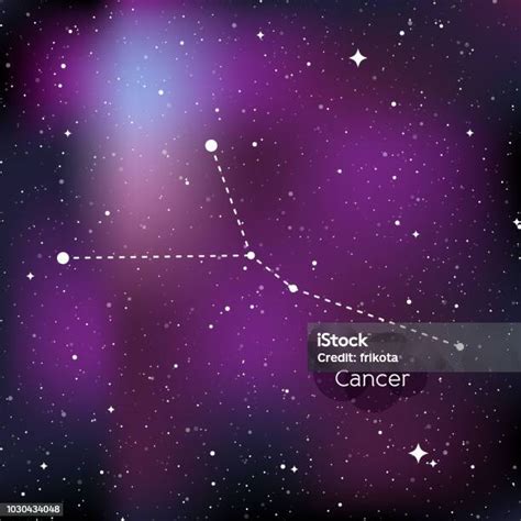 암 십이지 신 기호입니다 별자리 기호 선형 별자리입니다 스타 우주 배경입니다 벡터 일러스트 레이 션 0명에 대한 스톡 벡터 아트 및 기타 이미지 Istock