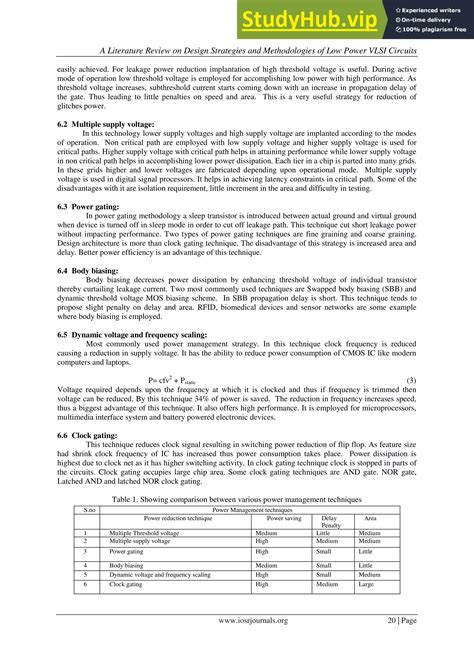 A Literature Review On Design Strategies And Methodologies Of Low Power