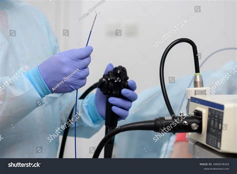 Endoscopic Examination Instruments Gastroscopy Colonoscopy Close Up