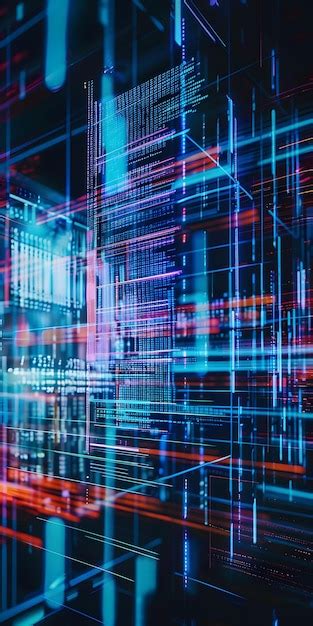 Holographic Glowing Interface Premium Ai Generated Image