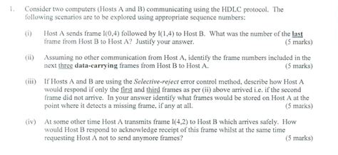 consider two computers hosts a and b communicating