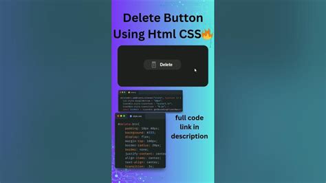 Delete Button Using Html Css🔥 Coding Cssanimation Htmlcss Youtube
