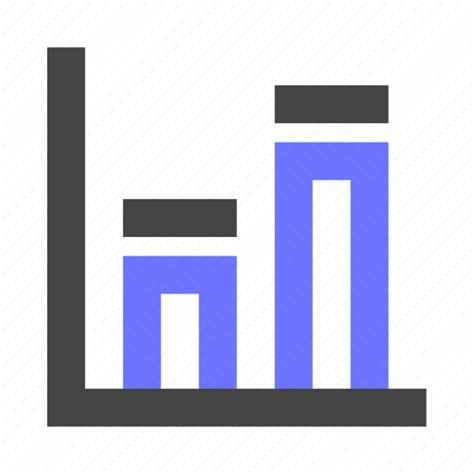 chart graph data visualization bar vertical target icon