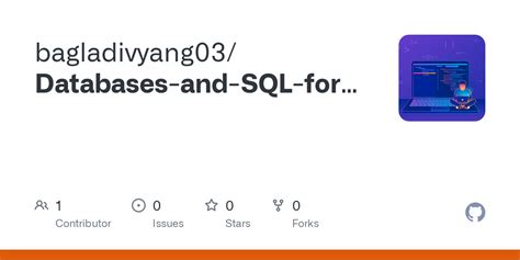 github bagladivyang03 databases and sql for datascience coursera