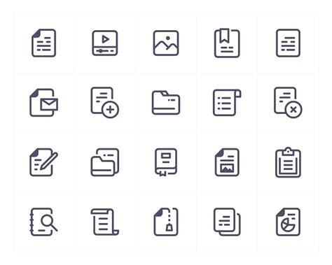 Premium Vector Document And File Line Icon Set Vector Illustration On White Background