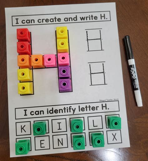Alphabet with Snap Cubes | Letter Recognition and Fine Motor Skills ...