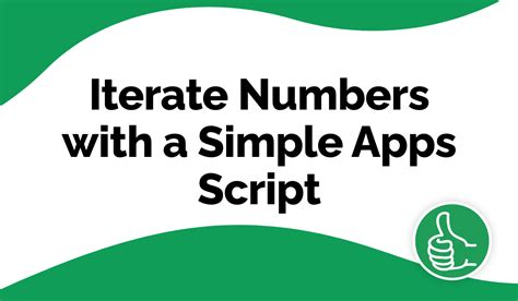 Iterate Numbers With A Simple Apps Script · Better Sheets