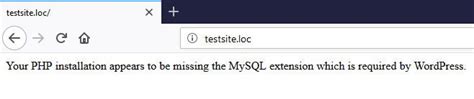Your PHP Installation Appears To Be Missing The MySQL Extension Which Is Required By WordPress