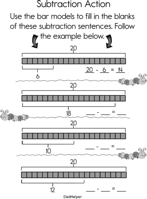 Picture Subtraction Bar Models In Action Workbook