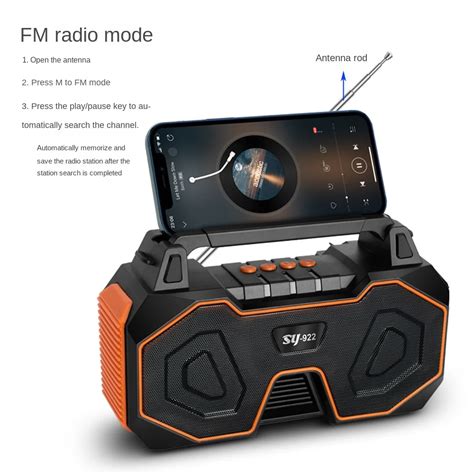 Tws Bluetooth Speaker Fm Radio Usb Tf Mp3 Player Phone Holder Wireless Solar Bluetooth Speaker