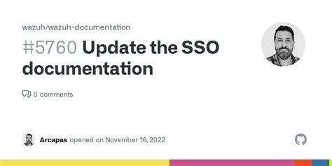 update the sso documentation · issue 5760 · wazuh wazuh documentation