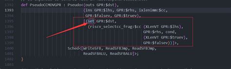 what does the set in the dag of the td file in tablegen refer to set